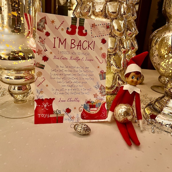 Editable Elf Arrival Letter, Christmas Elf Welcome Letter, Festive ...