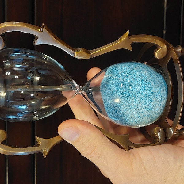 Personalized Sand Timer / Engraved Solid Brass and Wood Hour Glass Sand ...