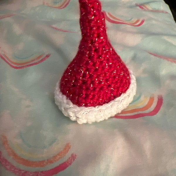 5 Mini Christmas Hats Ornament, Santa Hat, Mrs. Claus Hat, Snowman Hat ...