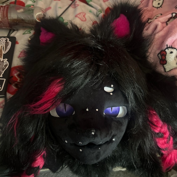 Light Purple Kig Fursona Head , Kemono Mask Head, Cosplay Furrysuit ...