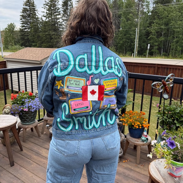 Hand Painted Denim Jeans-customizable-you Supply the Jeans-you ...