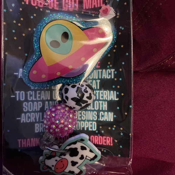 UFO Badge Reel, Alien Badge Reel, Spaceship Badge Reel, Nurse Badge ...