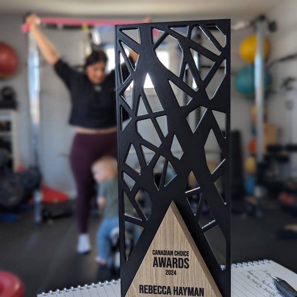 Modern Laser Cut Steel Trophy, Corporate Award, Unique Metal Prize for ...