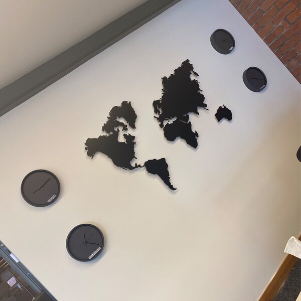 LED WORLD MAP / Wood World Map / Modern Home Decor / Led Wall Art ...