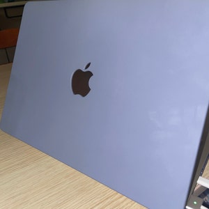 Blue Matte Unique MacBook Shell Case Decal Cover for New MacBook M1 Pro ...