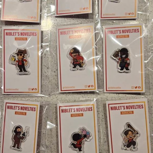 Team Fortress 2 - RED Team Acrylic Pins - Etsy