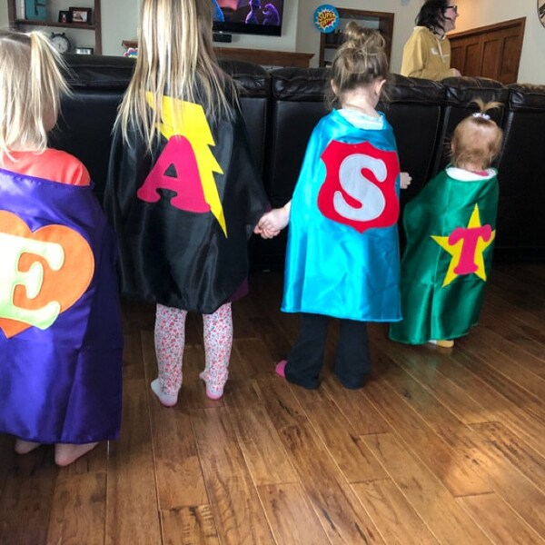 SUPERHERO POWER CAPES, Single-sided With Emblem and Initial - Etsy