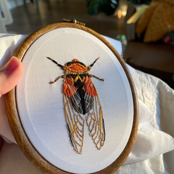 PDF Green Cicada Embroidery Pattern and Instructions Downloadable ...