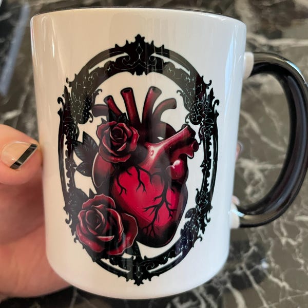 Red Rose Hardcover Gothic Journal | Dark Victorian Floral Goth Notebook ...