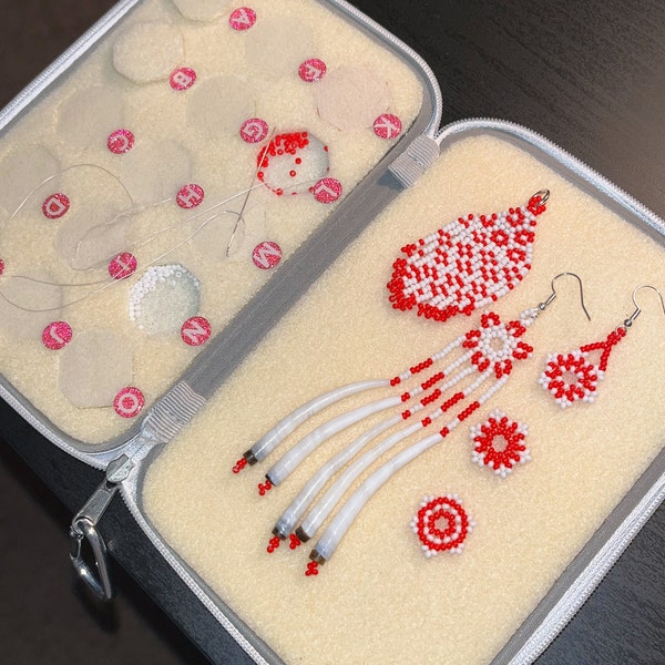Travel Bead Mat Separator, Lettered A-O Zippered Case, Beads Stay in ...