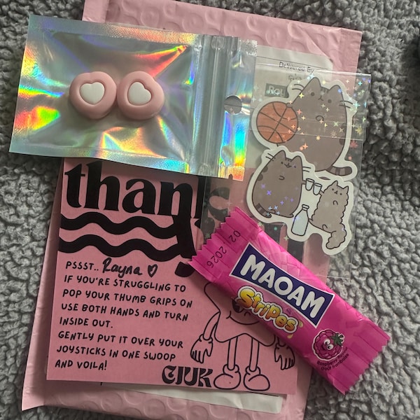 Thumb Grips - Nintendo Switch/oled - Violet & Pink Chonky Stars - Thick ...