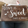 Personalised Sweet Table Sign Rustic Wooden Wedding Venue Table ...