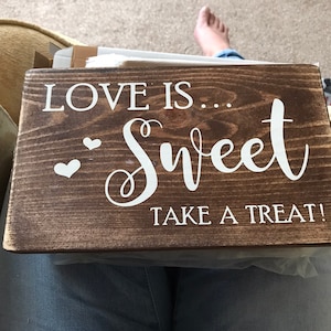 Personalised Sweet Table Sign Rustic Wooden Wedding Venue Table ...