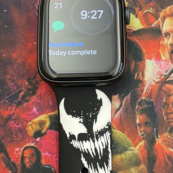 VENOM Themed Engraved Silicone Watch Band - Etsy