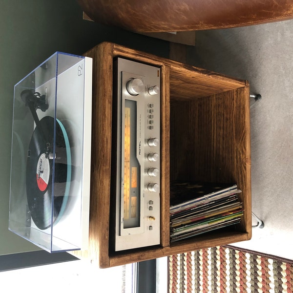 Westerton Rustic Record Unit Midi - Record Storage - Record Player ...