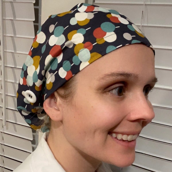 45 Scrub Caps for Women Surgical Caps Satin Lined, Scrub Hats Euro ...