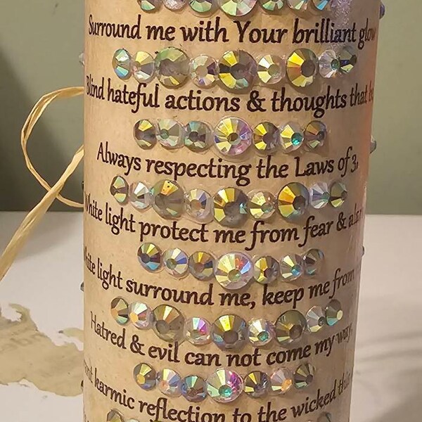Negativity Shield-protection, White Light of Protection Spell Candle ...