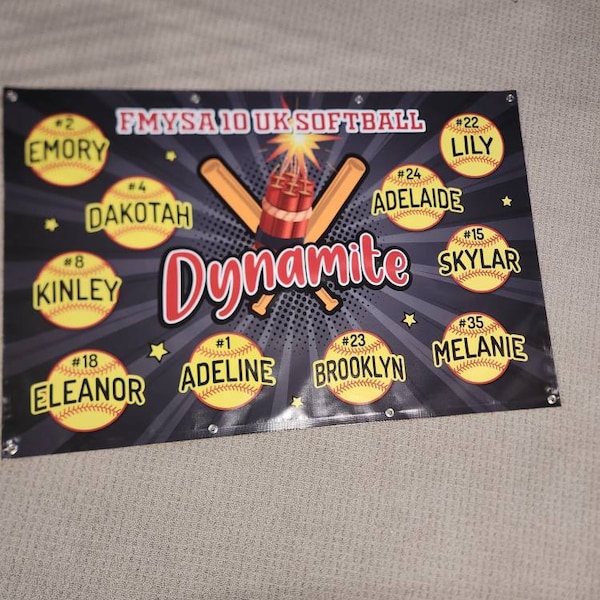 Softball Team Banner | T-ball Team Banner | Little League Team Banner ...