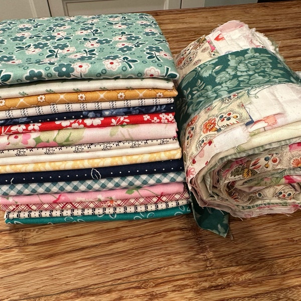 Scrap Fabric Bundle, 3 Pounds Solids, Mystery Grab Bag, Sewing Supplies ...