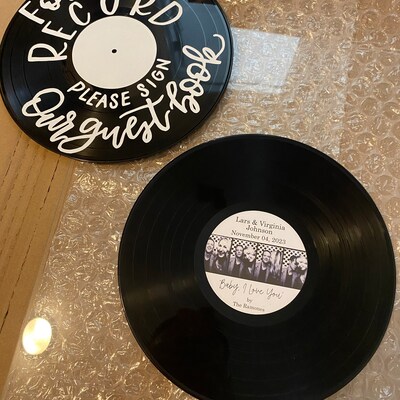 Wedding Guest Book Idea, Custom Record Guest Book, Vinyl Record Guest ...