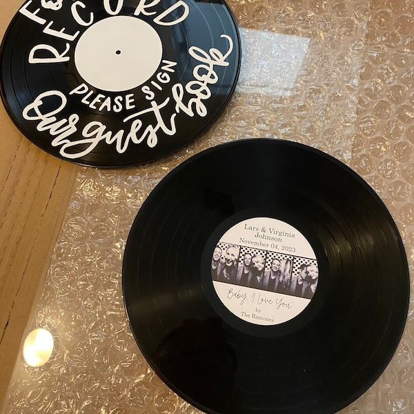 Wedding Guest Book Idea, Custom Record Guest Book, Vinyl Record Guest ...