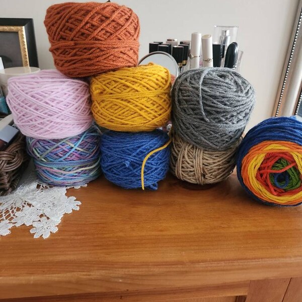 1 Pound of Acrylic Yarn Balls! Granny Square Helpers! Yarn Scraps by ...