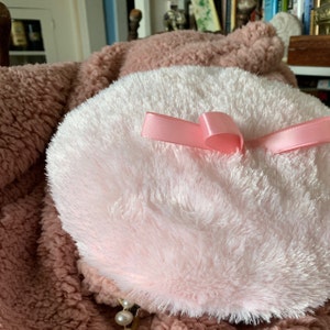 Faux Fur Vintage Style Powder Puff Retro Powder Puff Quilted - Etsy