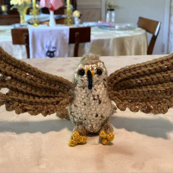 Crochet Hawk Pattern, Akira Amigurumi Buzzard Instruction, Mini Falcon ...
