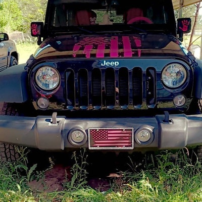 Pink American Flag License Plate - Etsy