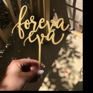 Foreva Eva Wedding Cake Topper, 6.5w Inches, Forever Topper, Rustic ...