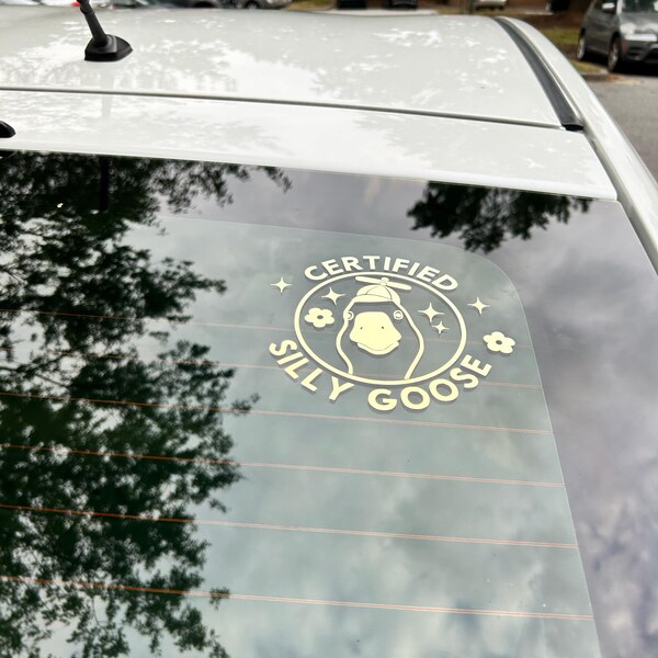 Certified Silly Goose on Board Holographic Bumper Car Window Transfer ...
