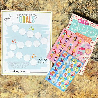 Goal Chart, Kids Printable Rewards Chart, Chore Tracker, Sticker Chart ...