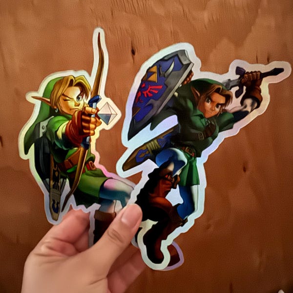 Tatl & Tael Zelda Themed Holographic Sticker - Majora's Mask - | Decal ...