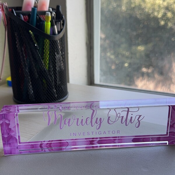 Custom Desk Sign, Office Decor, Executive Gift, Professional Name Plate ...