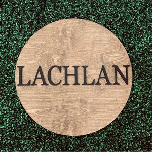 Custom Name Sign Round Baby Name Boy Nursery Sign Baby | Etsy
