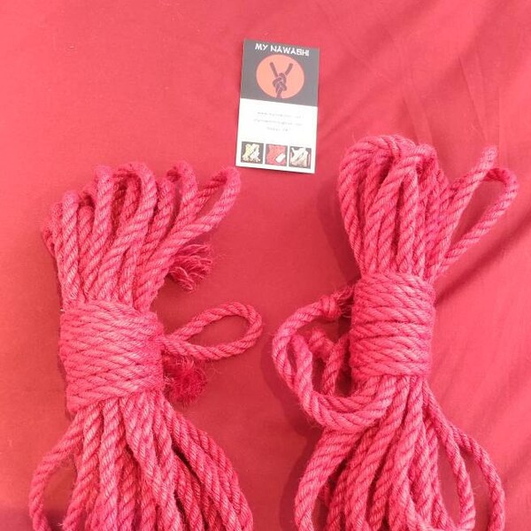Jute Bondage Rope - Ruby Red - Etsy