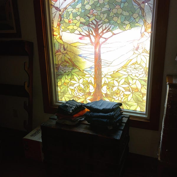 Customized European Style Stained Glass Window Sticker Electrostatic ...