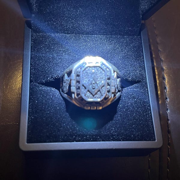 Customized Masonic Ring, Master Mason Ring for Man, Freemason Gold Ring ...