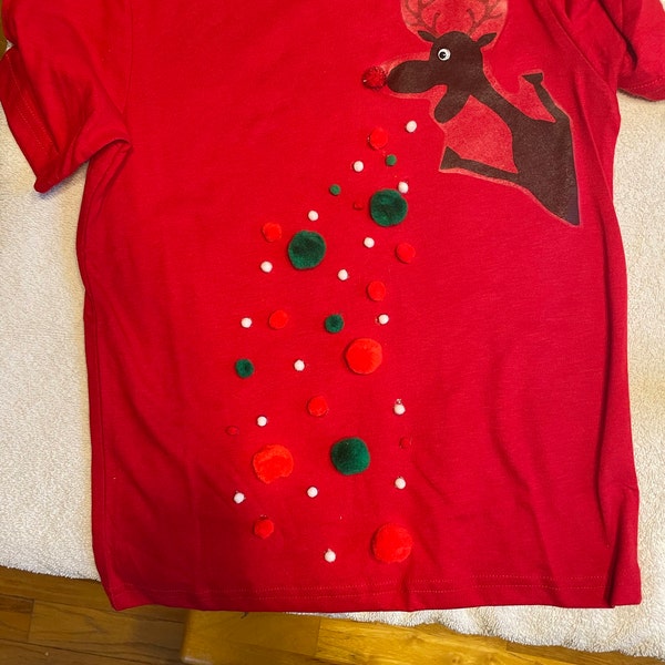 Funny Reindeer Ugly Christmas Sweater Design – Cut File (digital ...