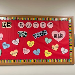 Valentine's Day/sweetheart Health Bulletin Board/door Decor Kit for ...