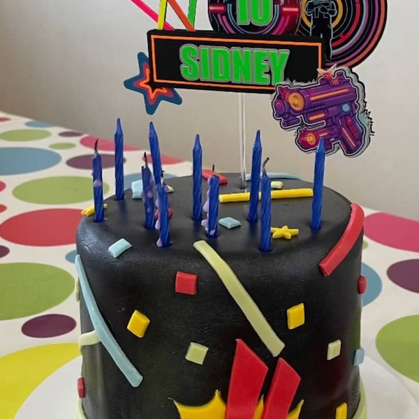 Laser Tag Cake Topper - Etsy