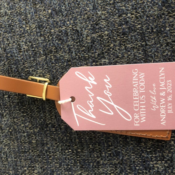 Printable OR Printed Wedding Favor Tags With Custom Colors and Fonts ...
