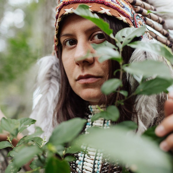 Long Hand Crafted Native American Dance Coup Stick Made by Clara Vasquez Horsehair Four ...