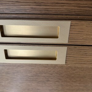 Door Flush Pull and Handle helix Brass Front and - Etsy