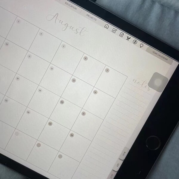 Undated Digital Planner Binder, Goodnotes Planner, Notability Planner ...
