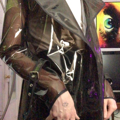Elegant Colored Transparent Vinyl Trench Raincoat. Gorgeous Raincoat - Etsy
