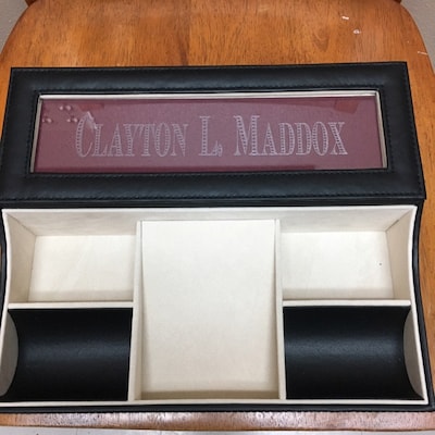 Custom Valet Tray, Dresser Top Tray, Mens Dresser Caddy Engraved Valet ...