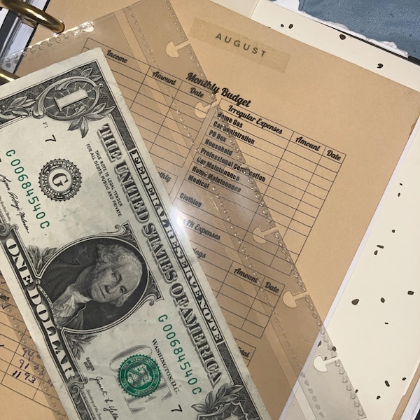 Disc Bound Clear Cash Envelopes: Budgeting System - Etsy