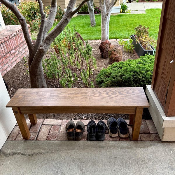 Lancaster Harvest Farmhouse Bench, Rustic Solid Wood Bench - Etsy