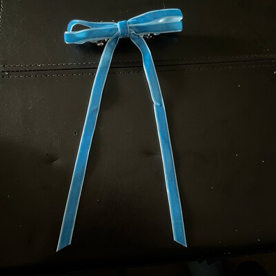 Velvet Hair Tie Velvet Ponytail Velvet Long Tail Bow Hair - Etsy